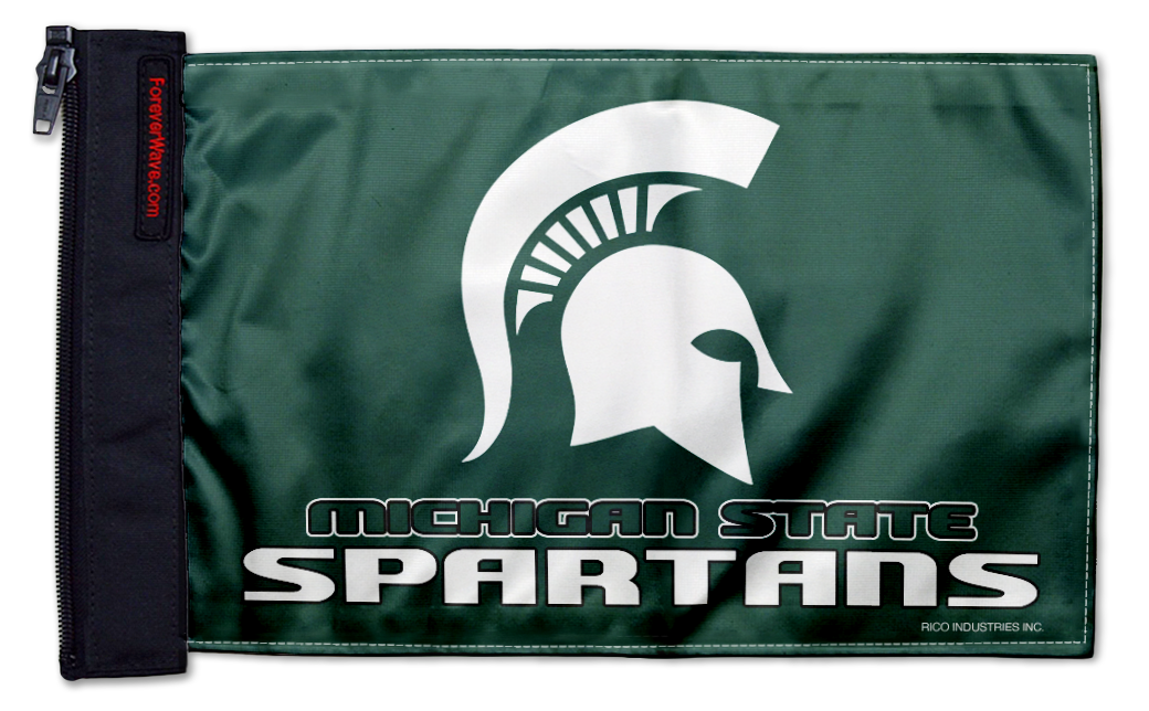 Michigan State 11"x17" Zip-On Flag | Forever Wave – ForeverWaveFlags